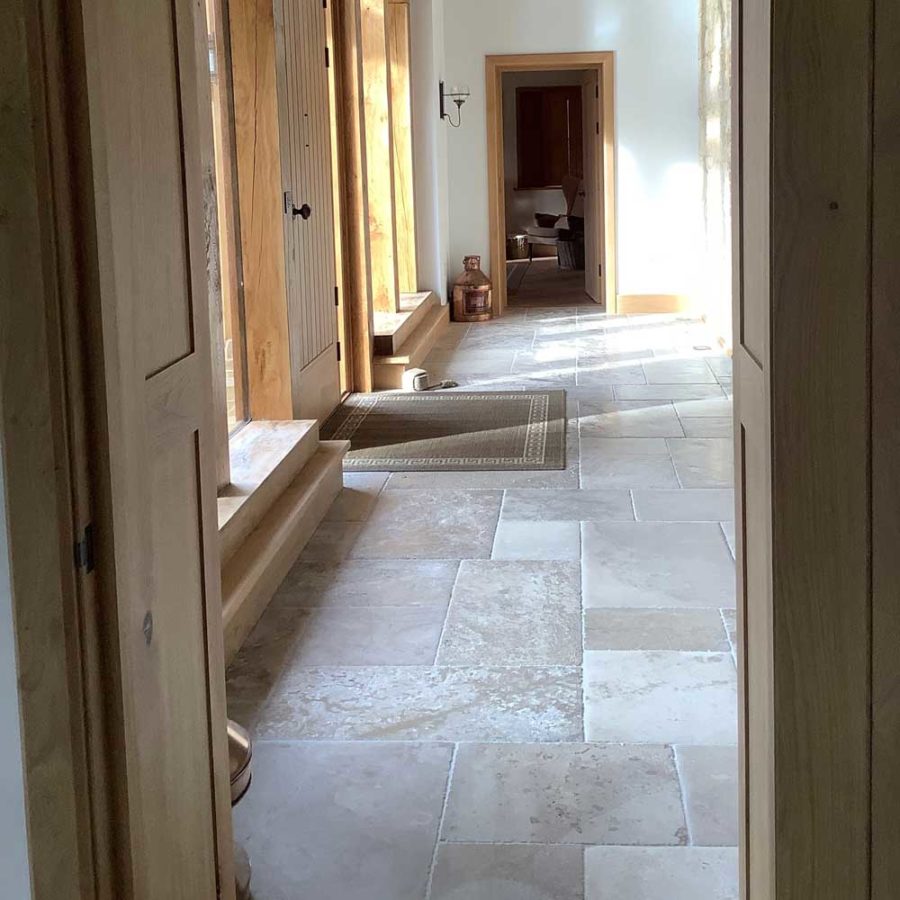 Bourgogne rendition antiqued French stone floor- Natural Stone Consulting