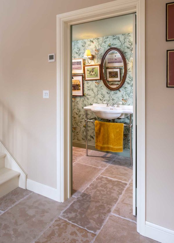 Case study: Country retreat's characterful beige stone flooring ...