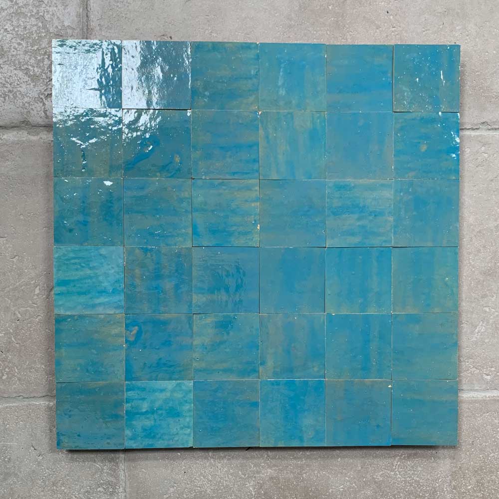 Aqua blue Zellige tiles | Natural Stone Consulting