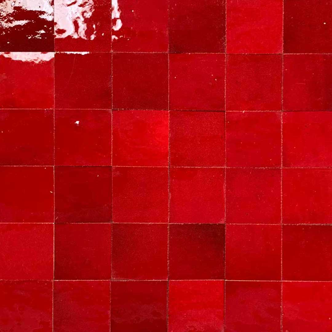 Red Zellige tiles - Natural Stone Consulting