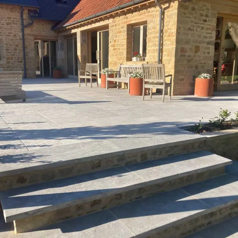 Chalon grey limestone paving - Natural Stone Consulting